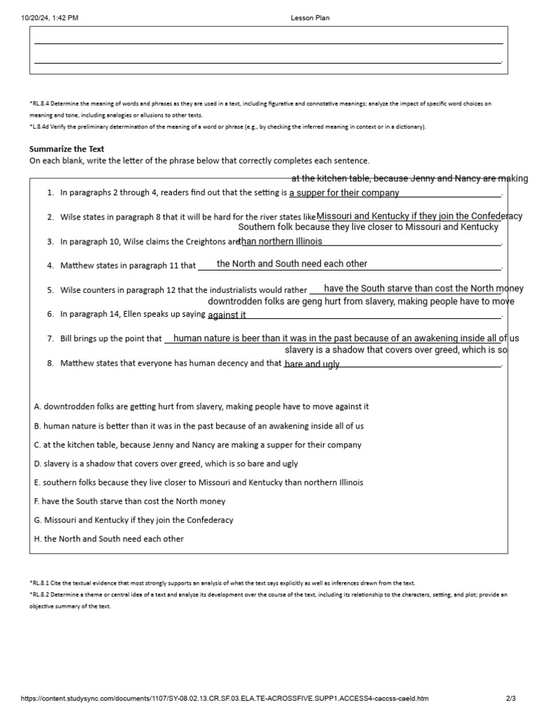Laylene Munoz - Across Five Aprils Bridging Questions | PDF | Linguistics