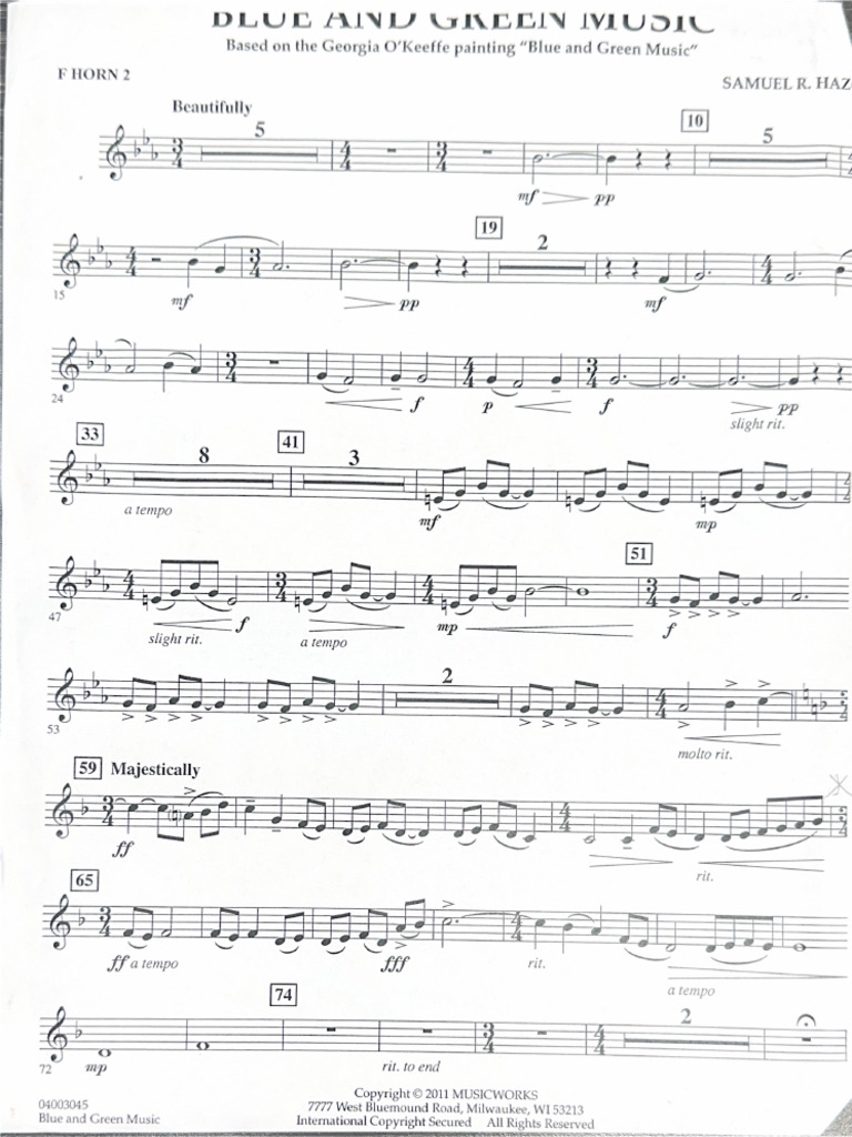 Blue and Green Music | PDF