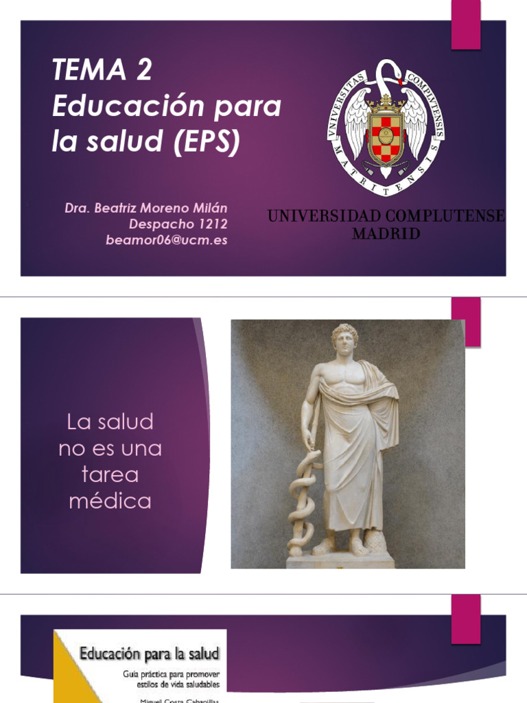 TEMA 2 EDUCACION PARA LA SALUD 5oct | PDF | Educación para la salud ...