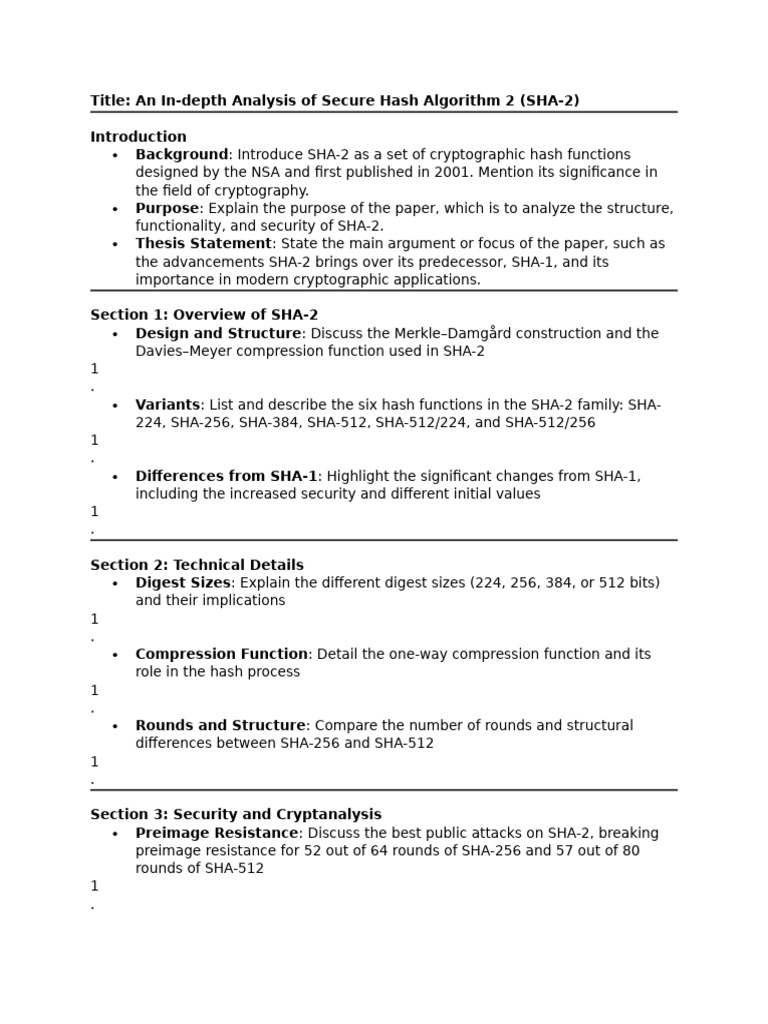 Secure Hash Algorithm 2 Sha 2 Pdf Secrecy Algorithms