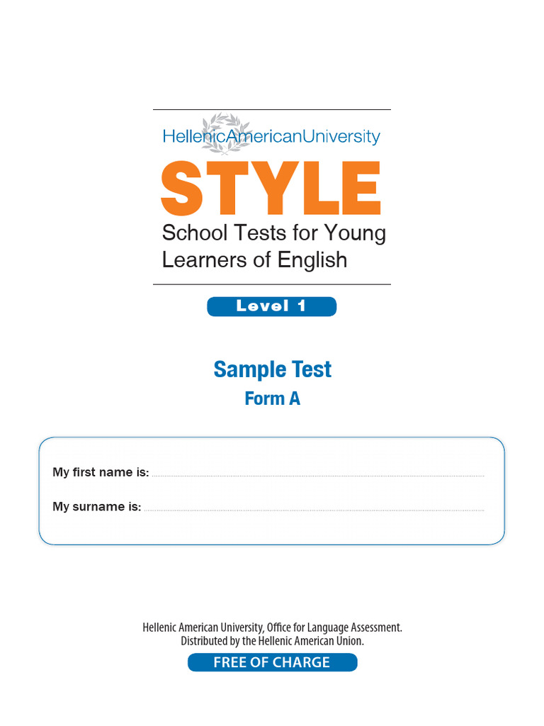 Style Lay Out - Level 1 - Sample Test | PDF