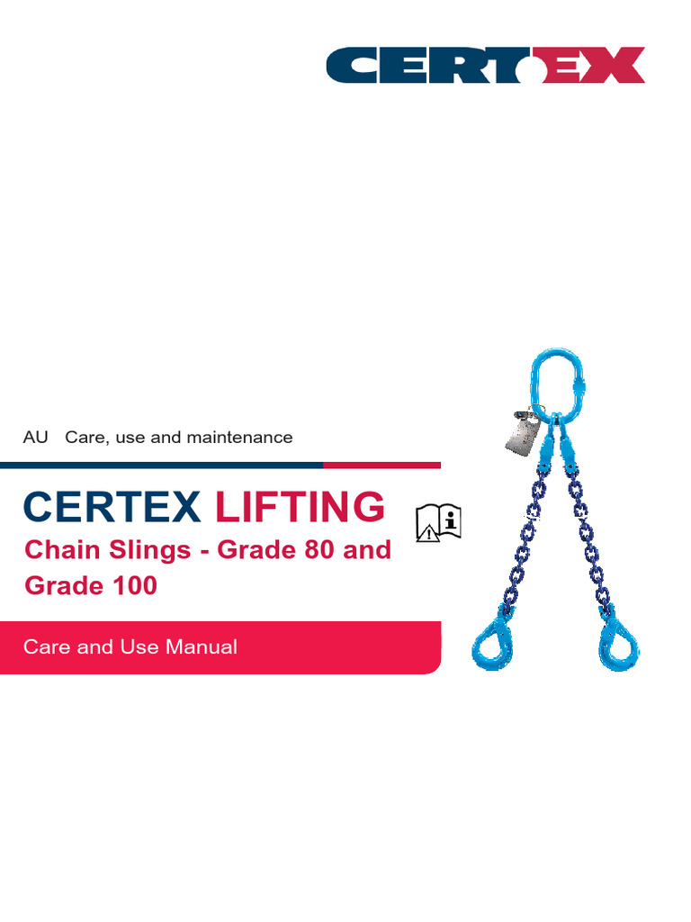 CERTEX Chain Sling Care and Use User Manual | PDF | Corrosion | Center ...