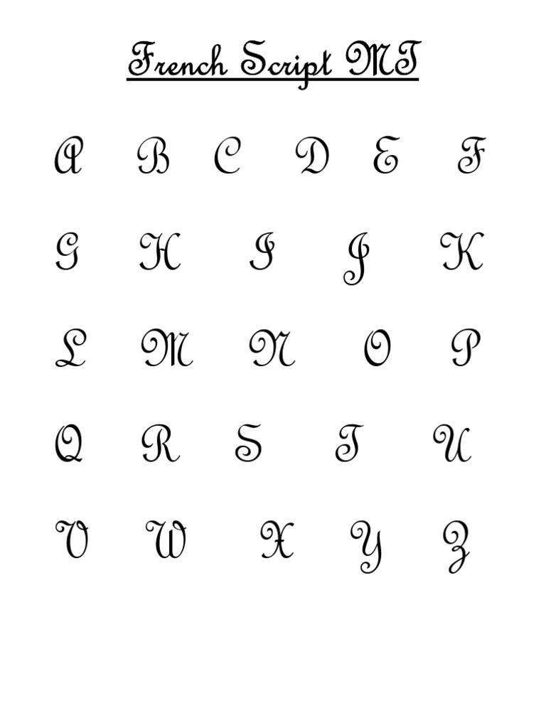 French Script MJ | PDF