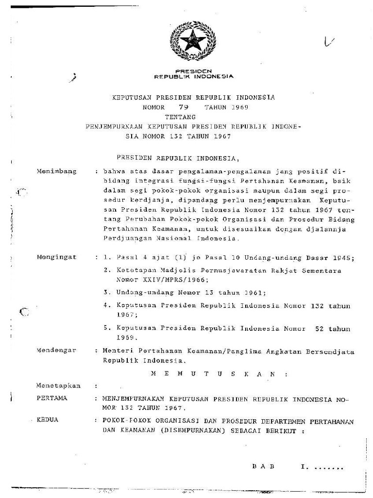 Kepres No.79 Tahun 1969(1) | PDF