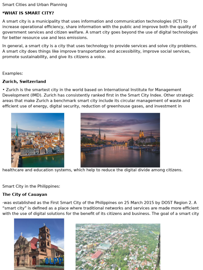 Smart City and Urban Planning | PDF | Urban Planning | Sustainability