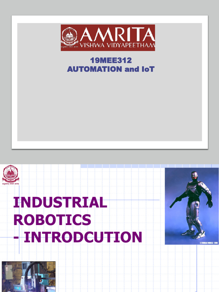 02-Industrial Robots - Introduction - Revised | PDF | Robot | Robotics