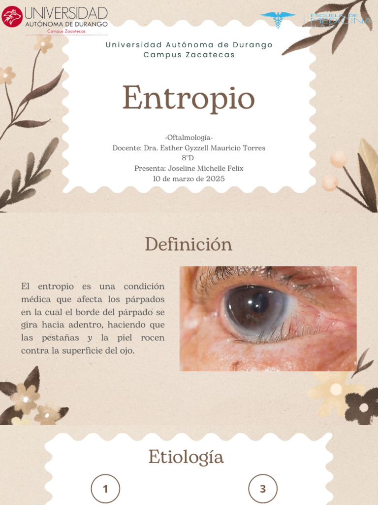 Entropio, Ectropión y Ptosis: Guía Oftalmológica | PDF | Medicina ...