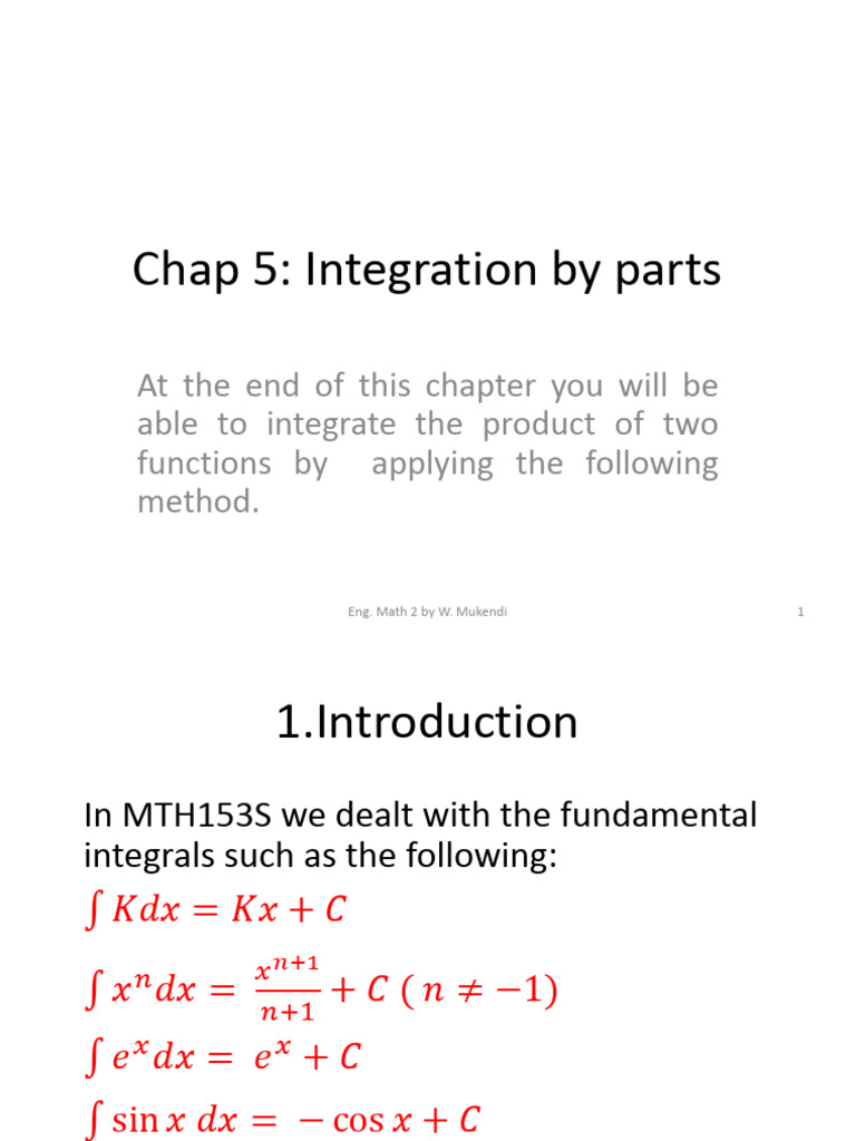 Integration by Parts Explained | PDF | Integral | Function (Mathematics)