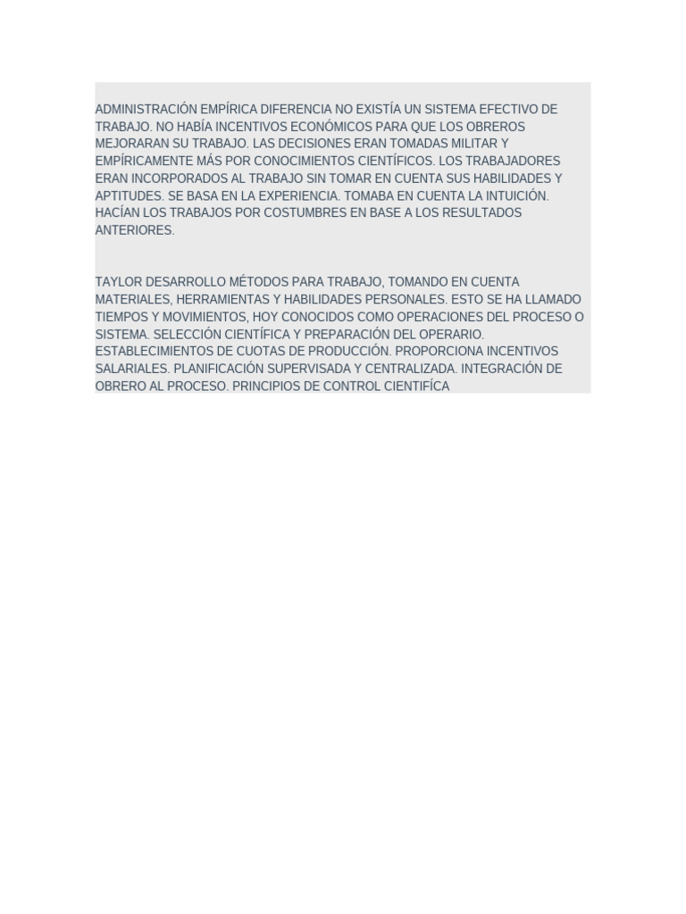 Admon Cientifica y Empirica | PDF | Economias | Business