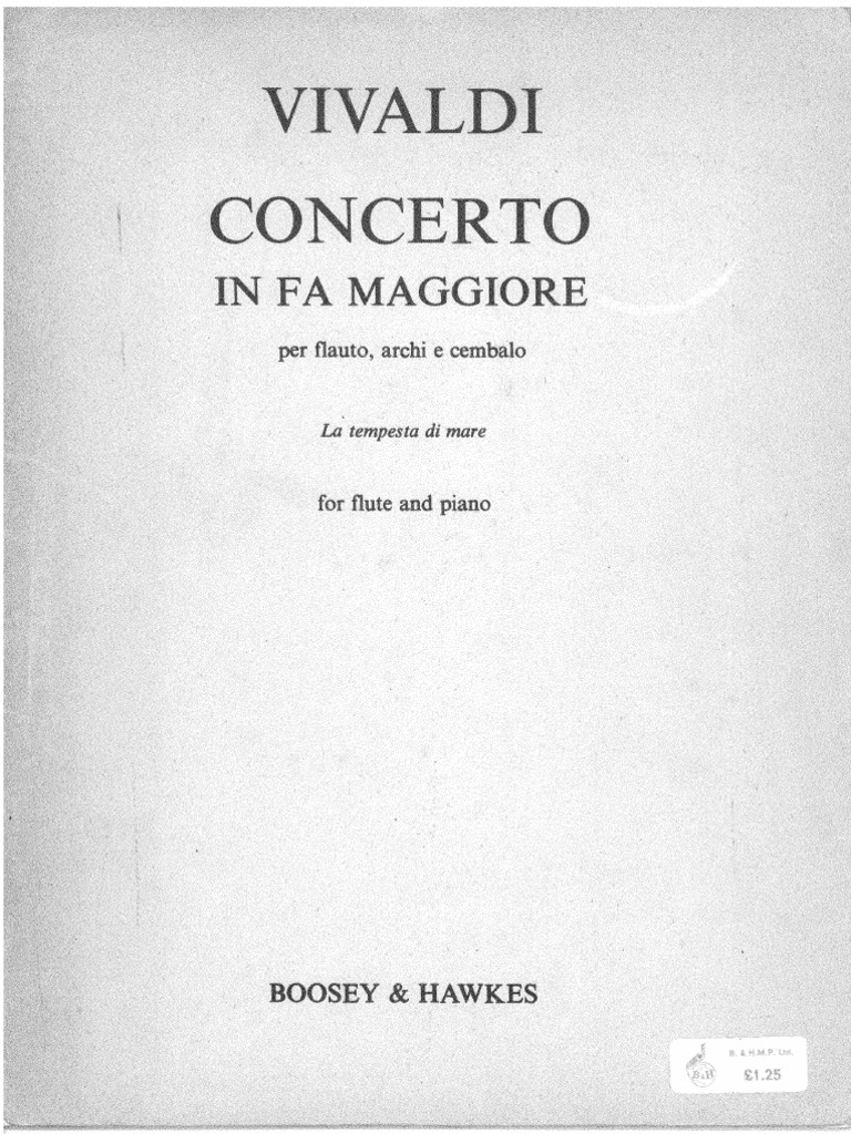Cat. B Vivaldi 'La Tempesta Di Mare' (FL+PF) | PDF