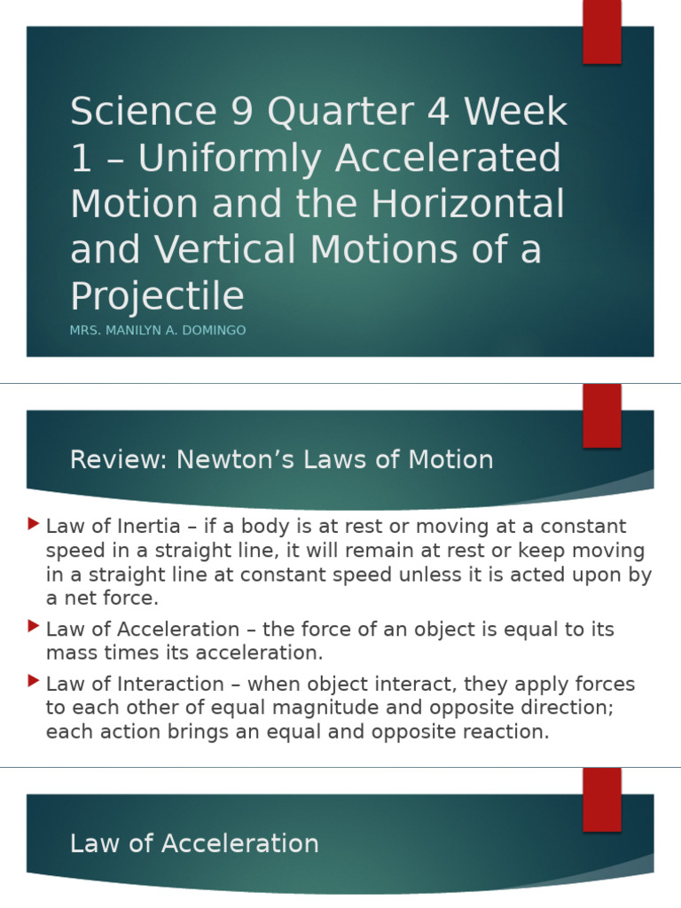 q4 l3 Projectile Motion (1) (1) | PDF | Acceleration | Force