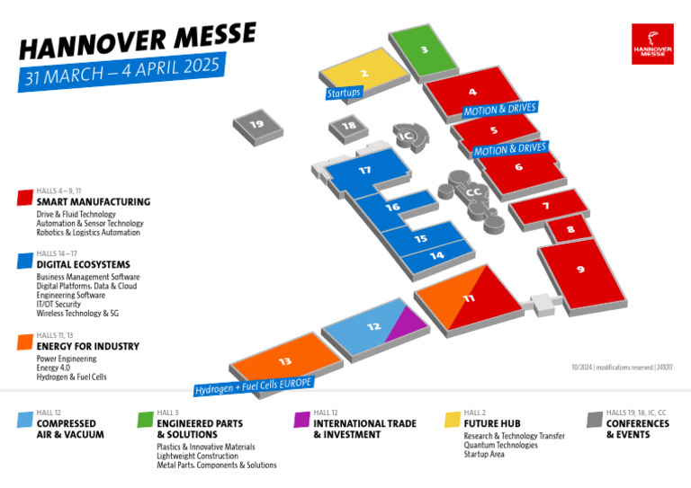 Hall Plan Hannover Messe 2025 | PDF