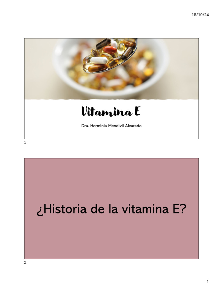 Vitamina E | PDF | Lipoproteína | Vitamina e