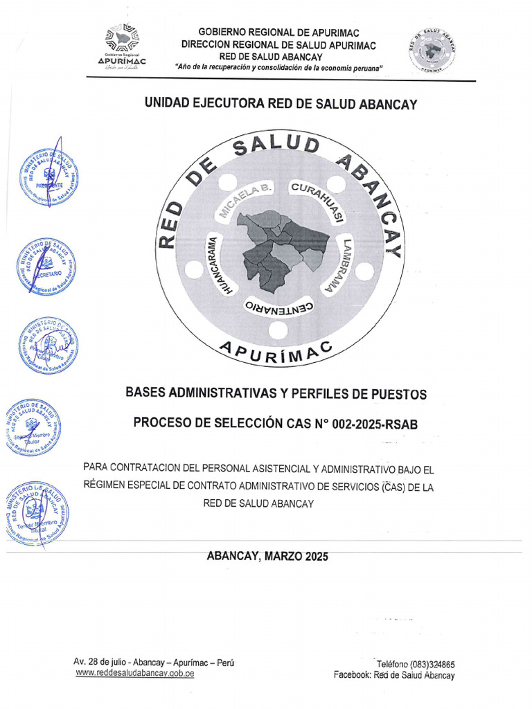 Bases Proceso Cas N 002-2025-Rsab | PDF