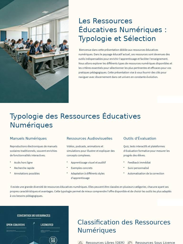 Typologie et Sélection des Ressources Numériques | PDF | Pédagogie ...