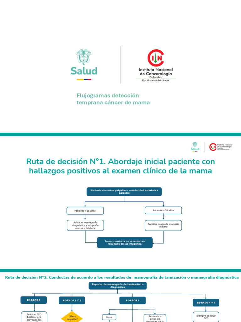 Flujogramas para BIRADS en mama | PDF | Cáncer de mama | Mamografía