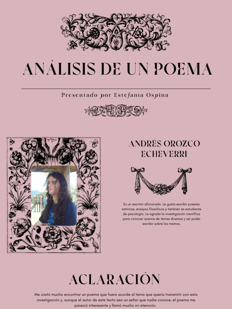 Análisis de Un Poema PDF | PDF | Perfeccionismo (psicología) | Sicología