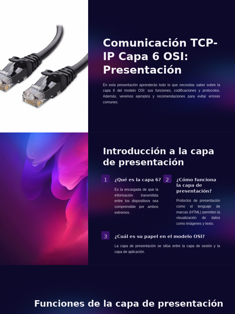 Comunicacion TCP IP Capa 6 OSI Presentacion | PDF | Modelo osi ...