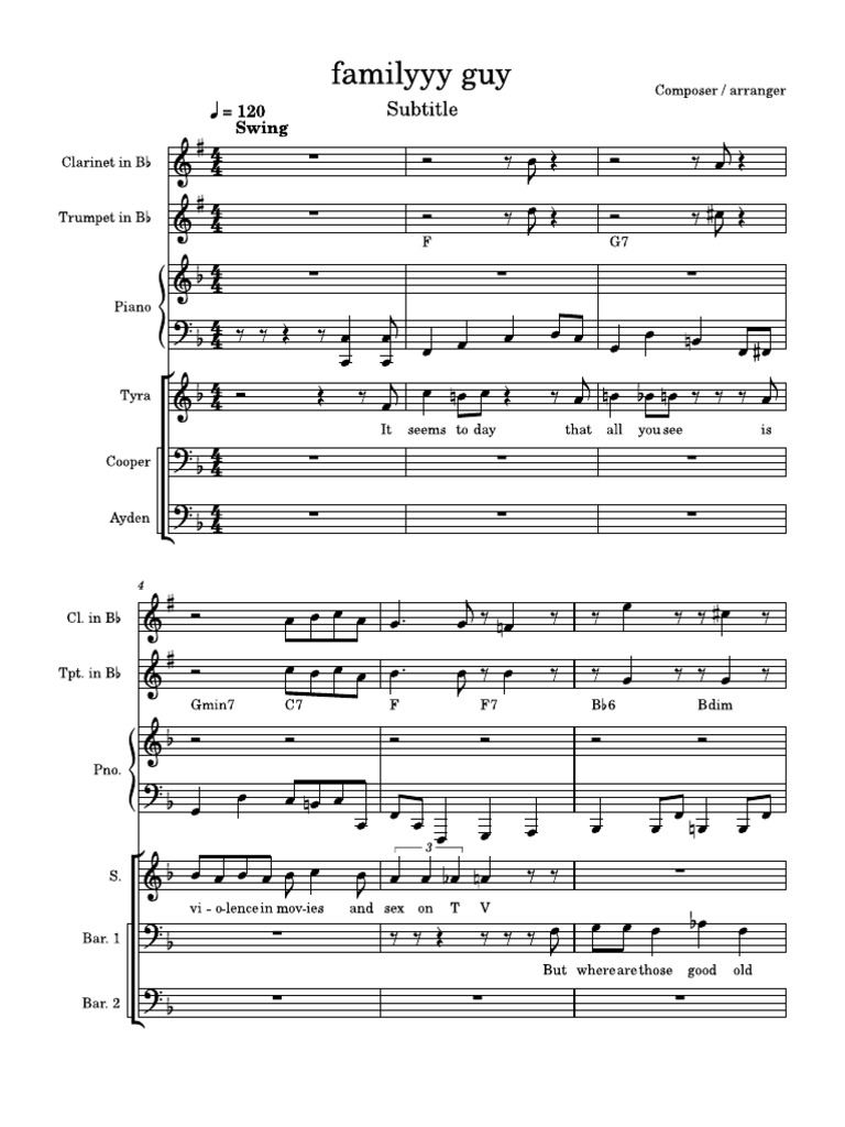 Full Score Family Guy | PDF