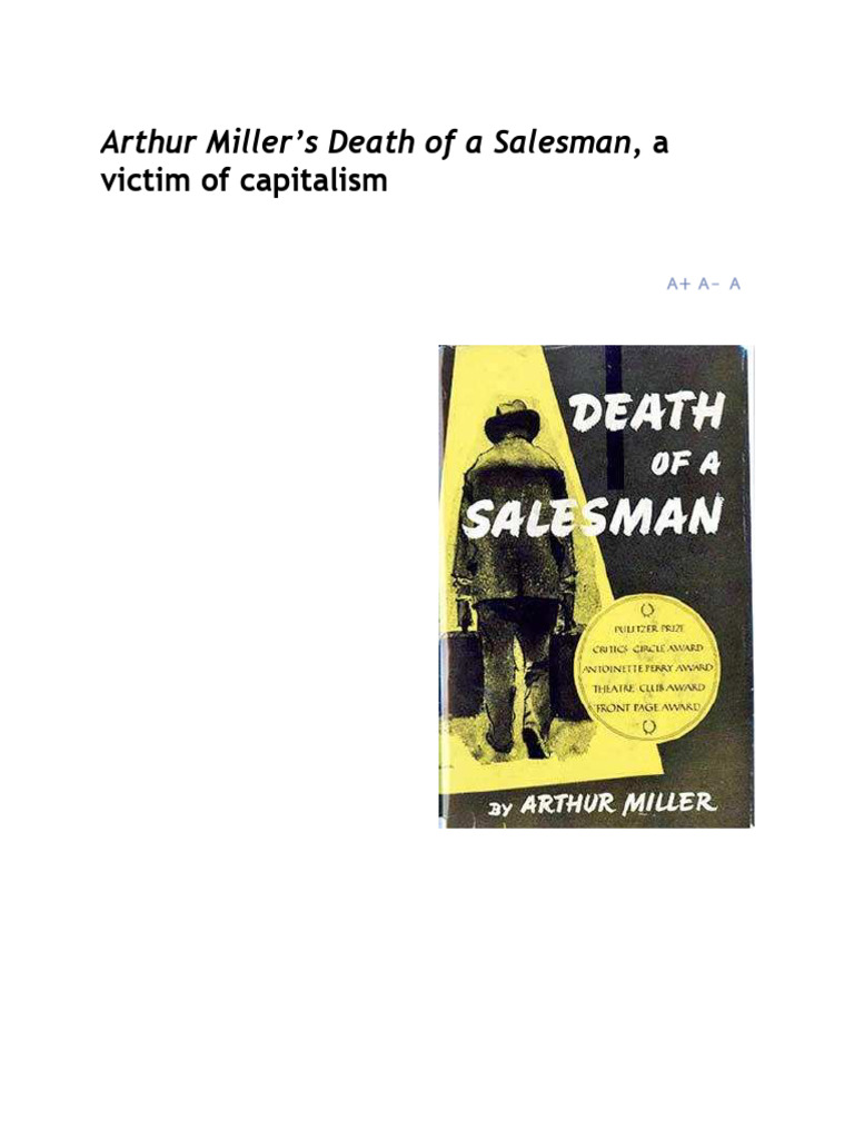 Arthur Millers Death of a Salesman a Vic | PDF | Capitalism | Economies