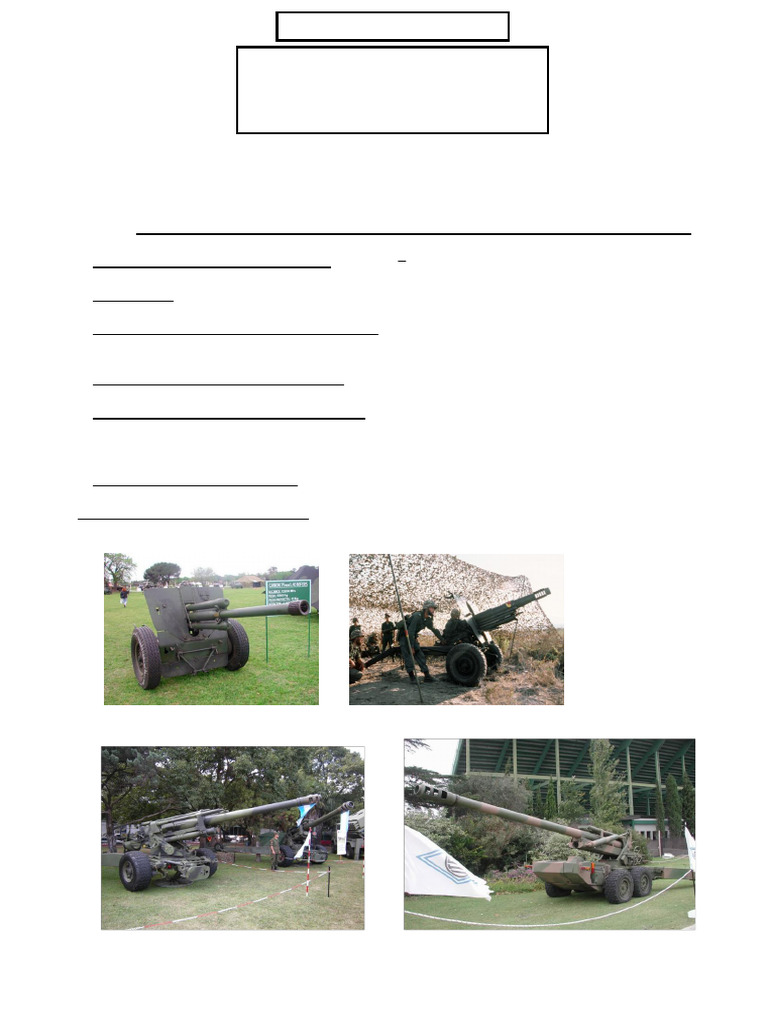 Hoja de Avanzada Tecnica Del Arma (3) | PDF | Artillería | Tecnología militar