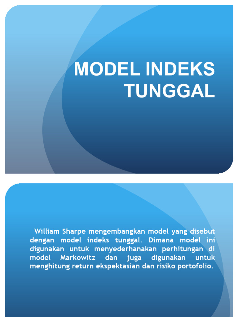 Model Indeks Tunggal | PDF