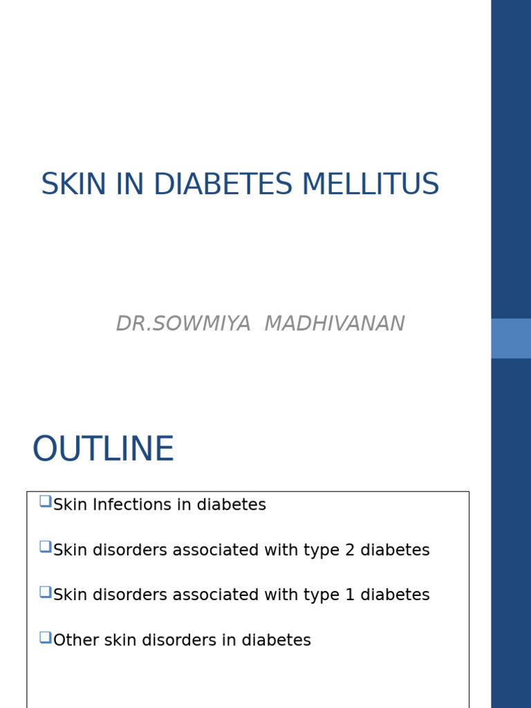 Skin in Diabetes Mellitus | PDF | Diabetes | Diseases And Disorders