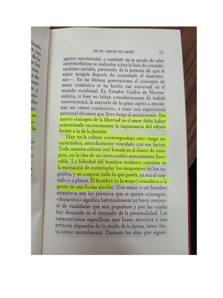 Comercialización Del Amor Según Fromm | PDF