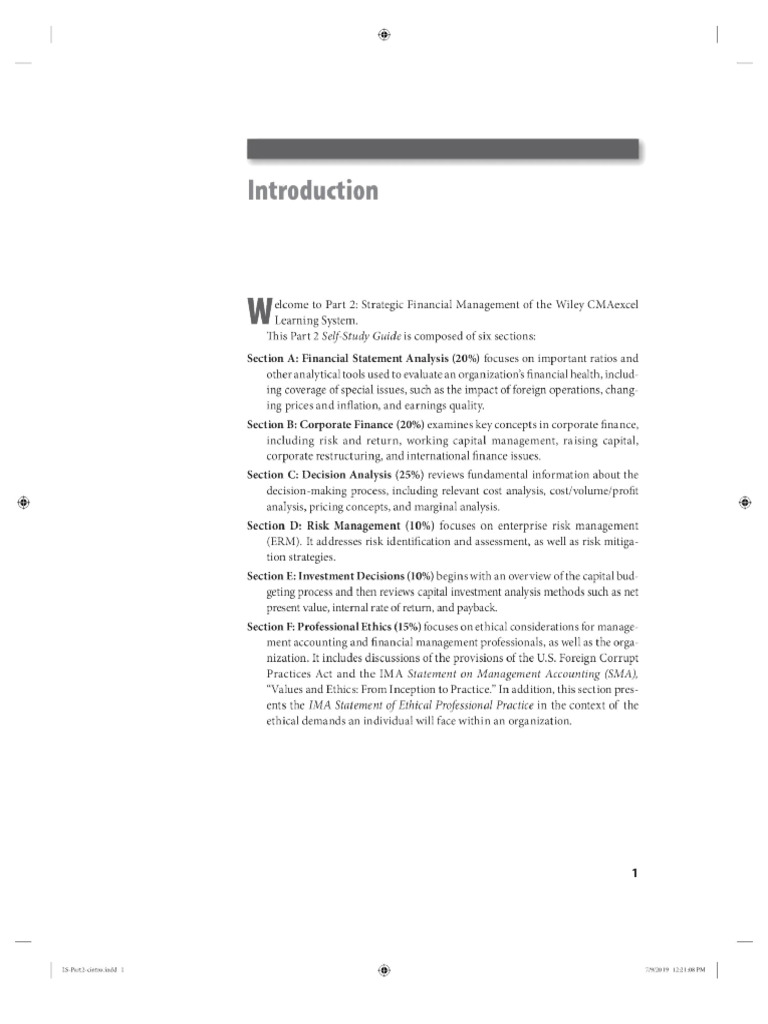 Wiley Cma 2020 p2 PDF Free | PDF