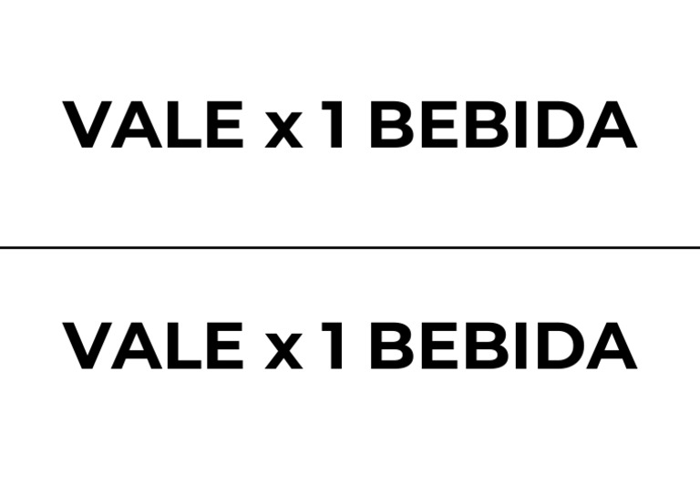 VALE X 1 BEBIDA PDF | PDF