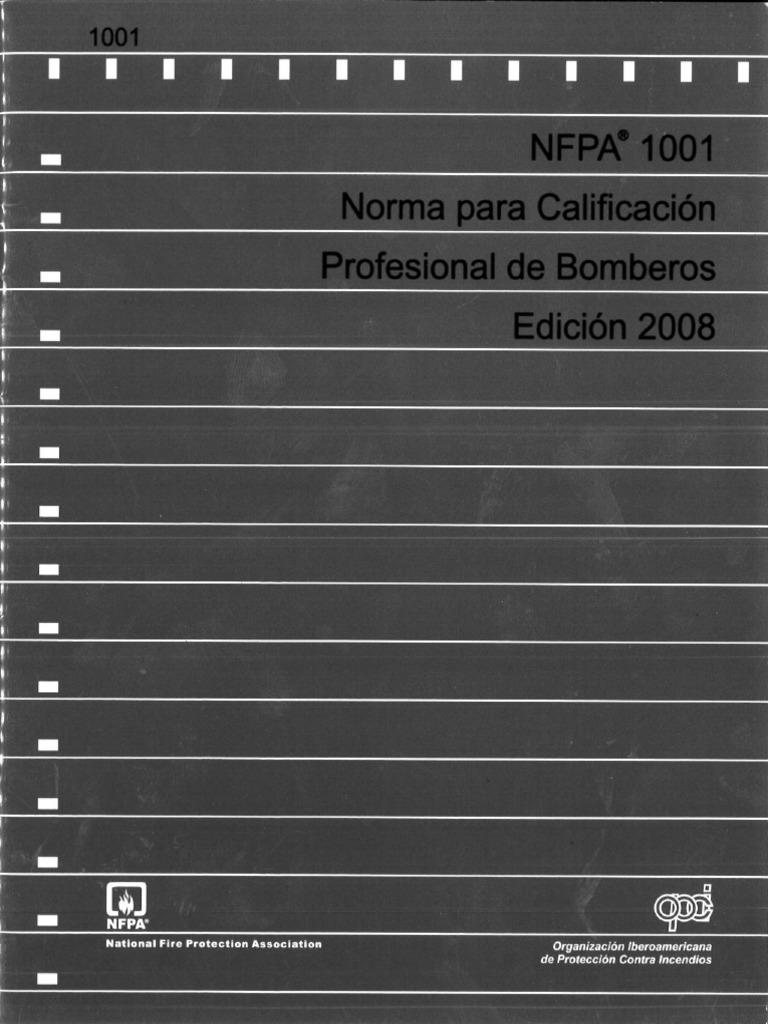 1001 NFPA 2008 Calificación Bomberos | PDF