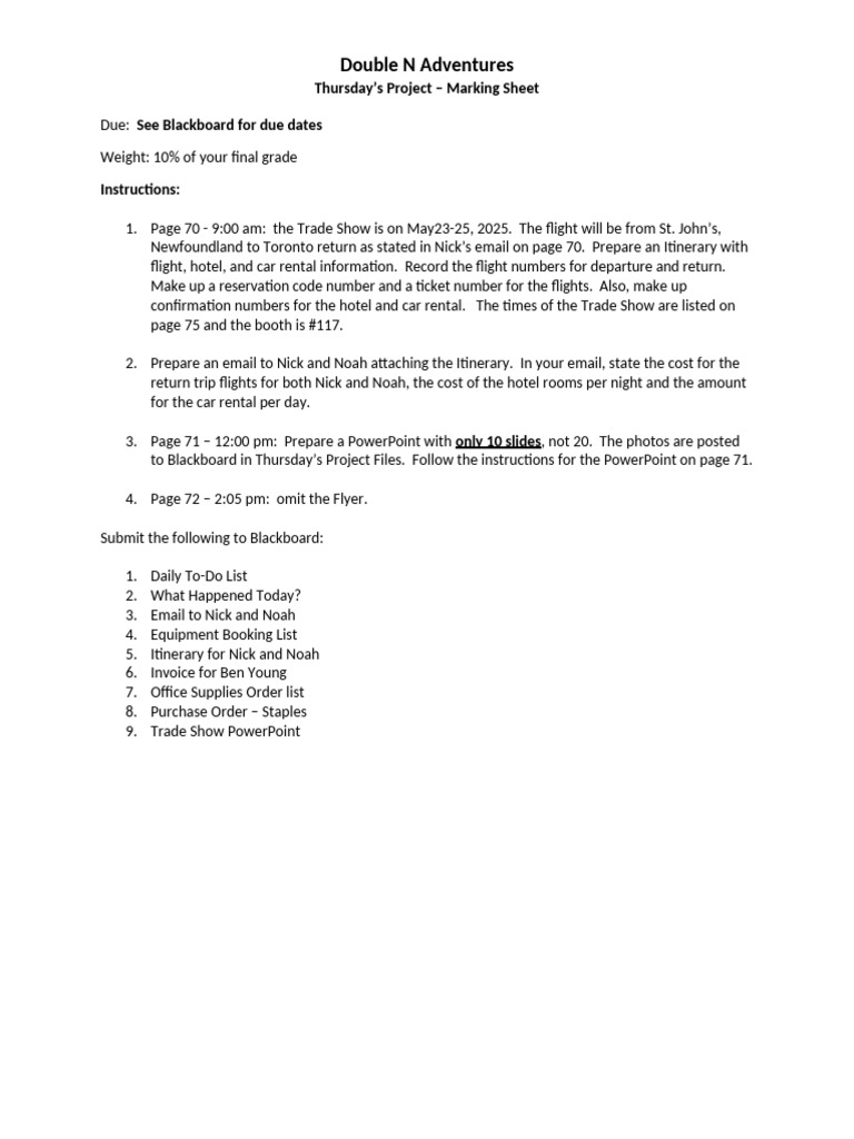 Double N Adventures Project Overview | PDF