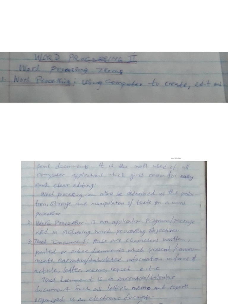 Word Processing II - ss2 Topic3 | PDF