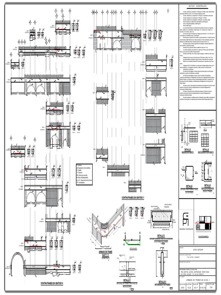 E04 Armado de Trabes de Nivel 1 | PDF | Mortero (Albañilería) | Hormigón