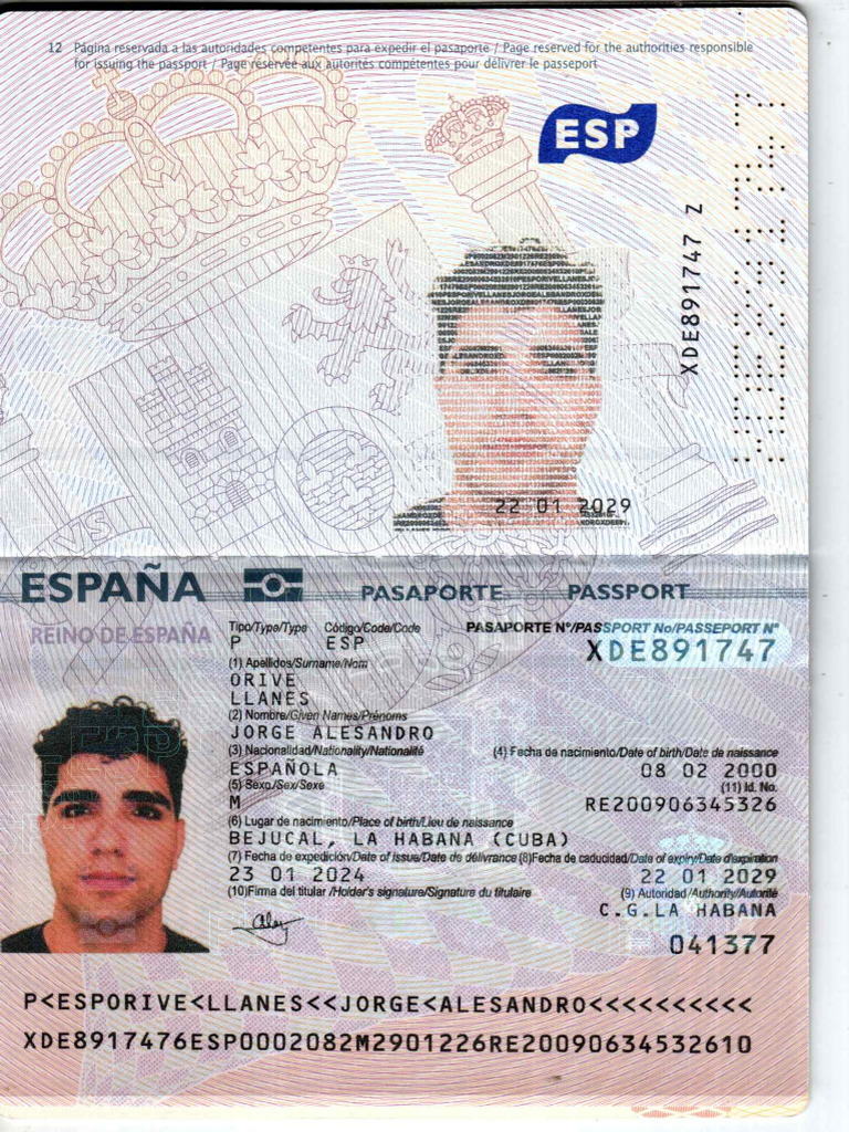 Pasaporte Jorge a. Orive | PDF