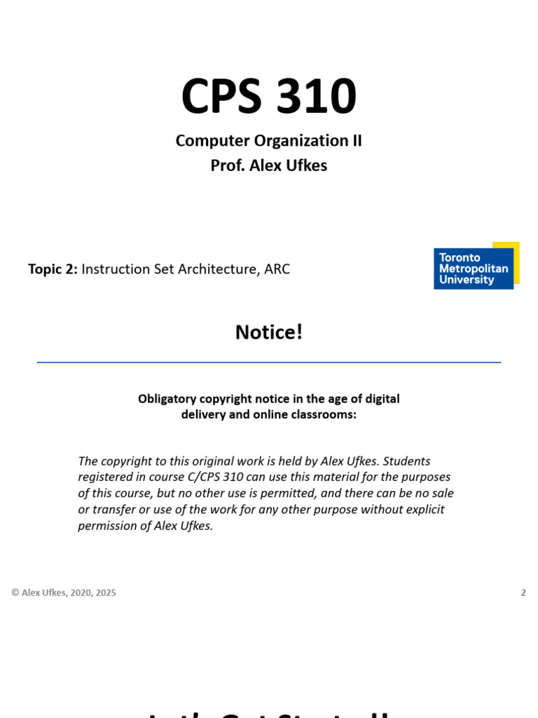 2 cps310 ARC I ISA Intro | PDF | Assembly Language | Central Processing ...