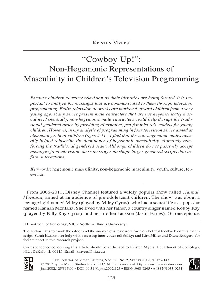 nonhegemonicrepresentations | PDF | Masculinity