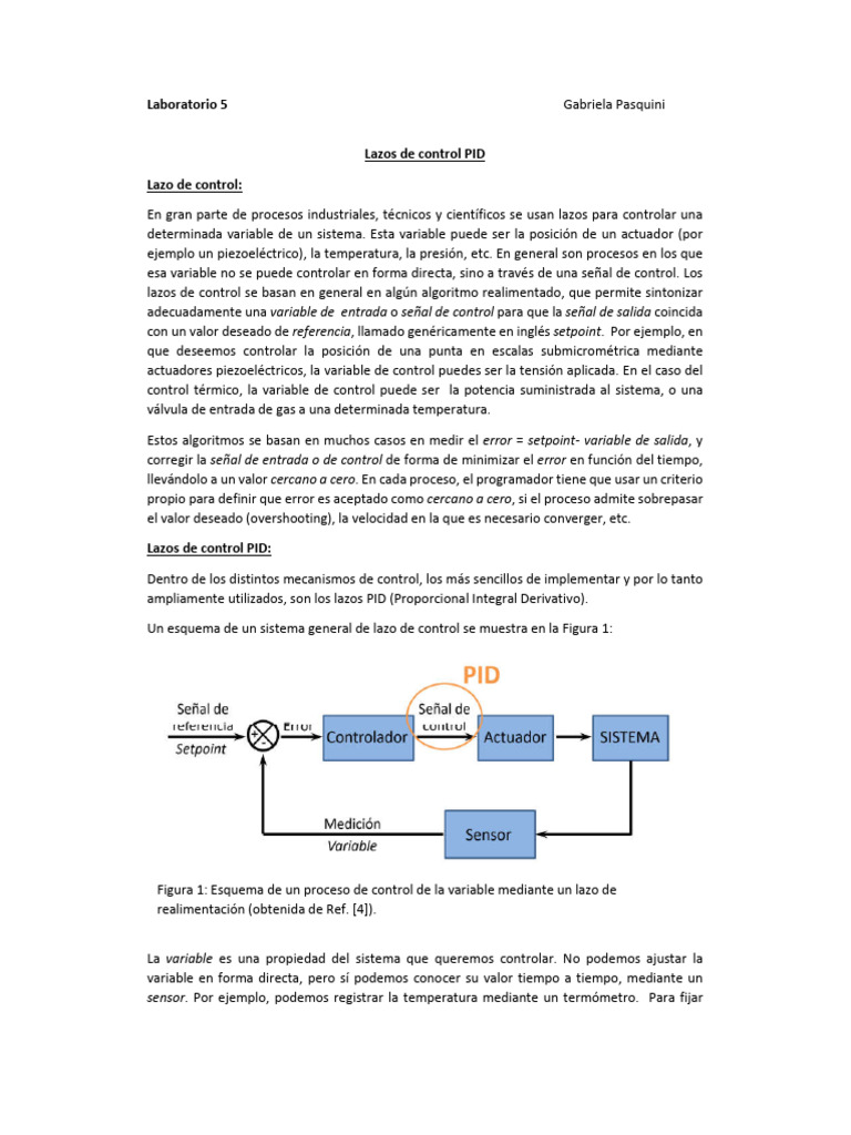 Introducción a Lazos de Control PID | PDF | Teoría de control ...