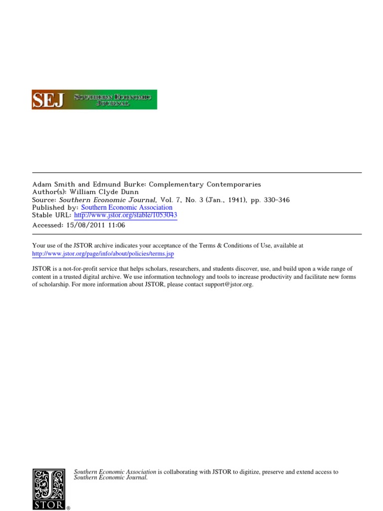 Southern Economic Association | PDF | Edmund Burke | Philosophy