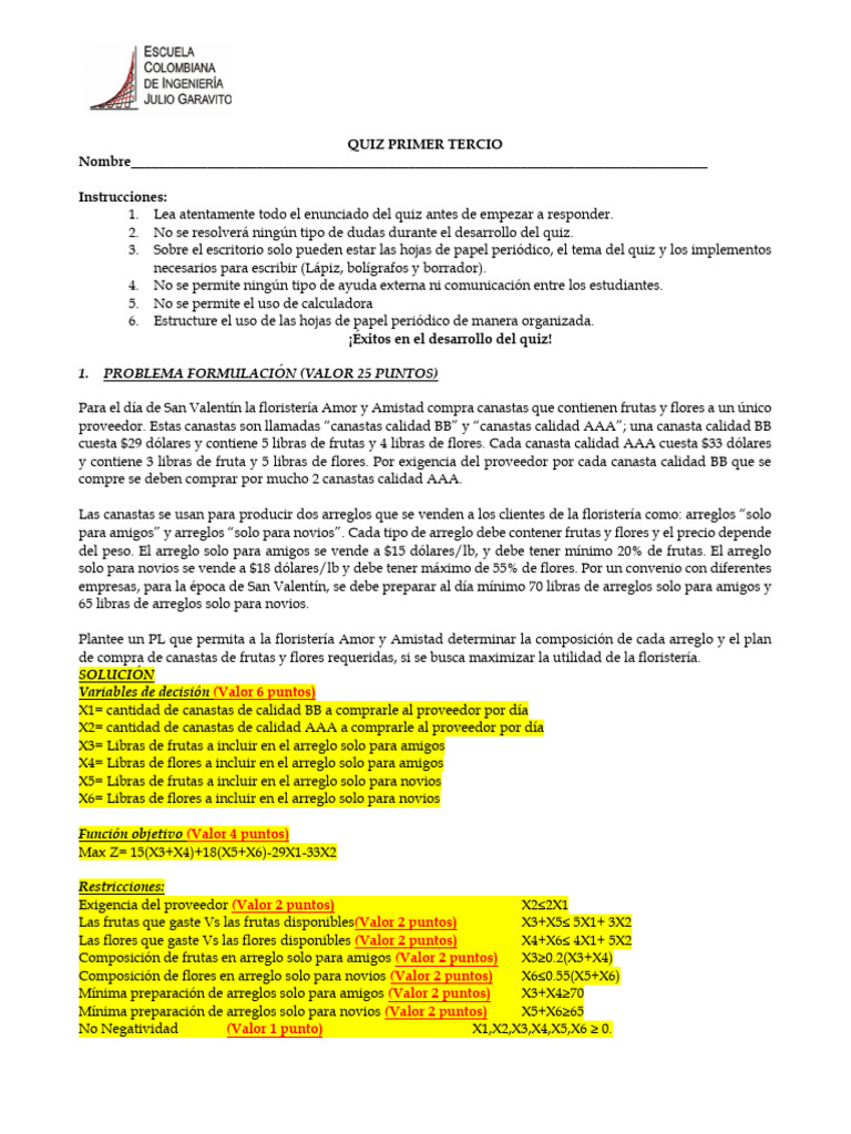 Quiz Tema A Solucion | PDF