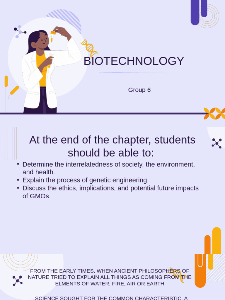 Biotechnology and GMOs: Ethics & Impact | PDF | Genetic Engineering ...