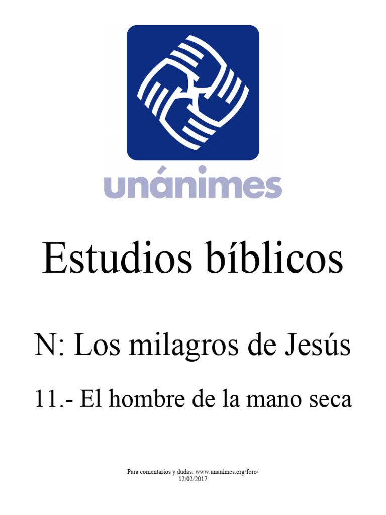 N.11.-_El_hombre_de_la_mano_seca | PDF | Jesús | Evangelio de Marcos