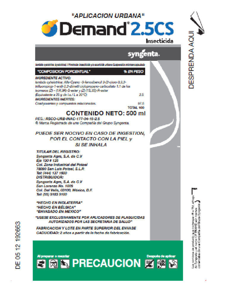 Demand 2 5 CS Etiqueta | PDF