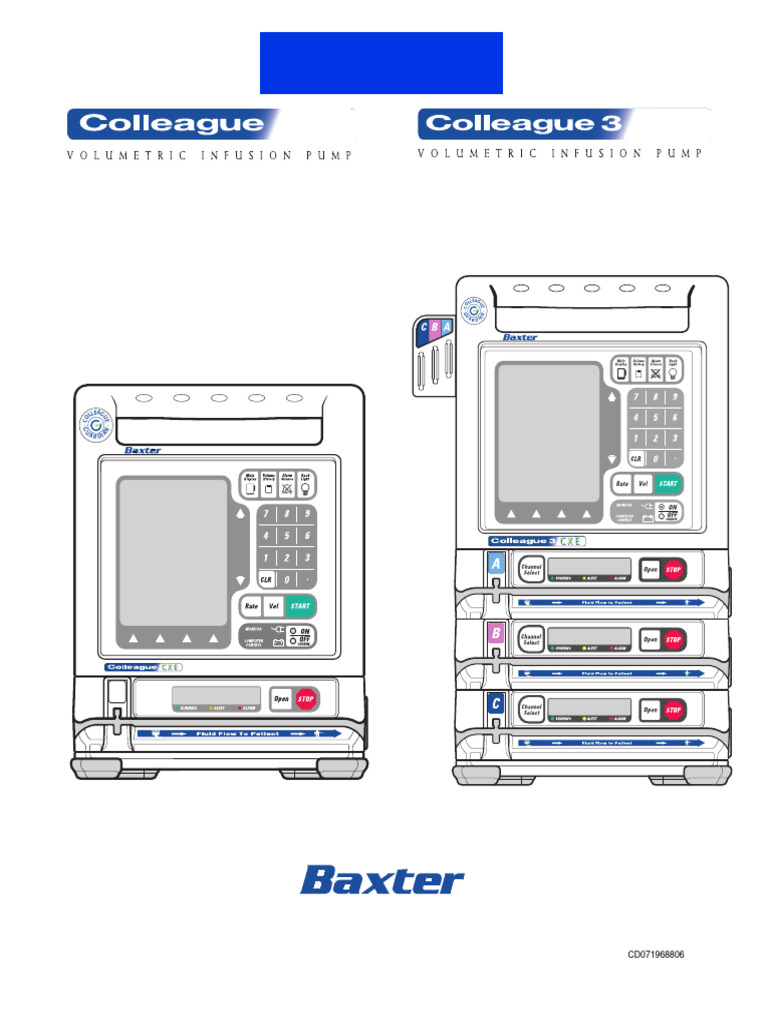 1.baxter Colleague Pump-Manual | PDF | Pump | Intravenous Therapy