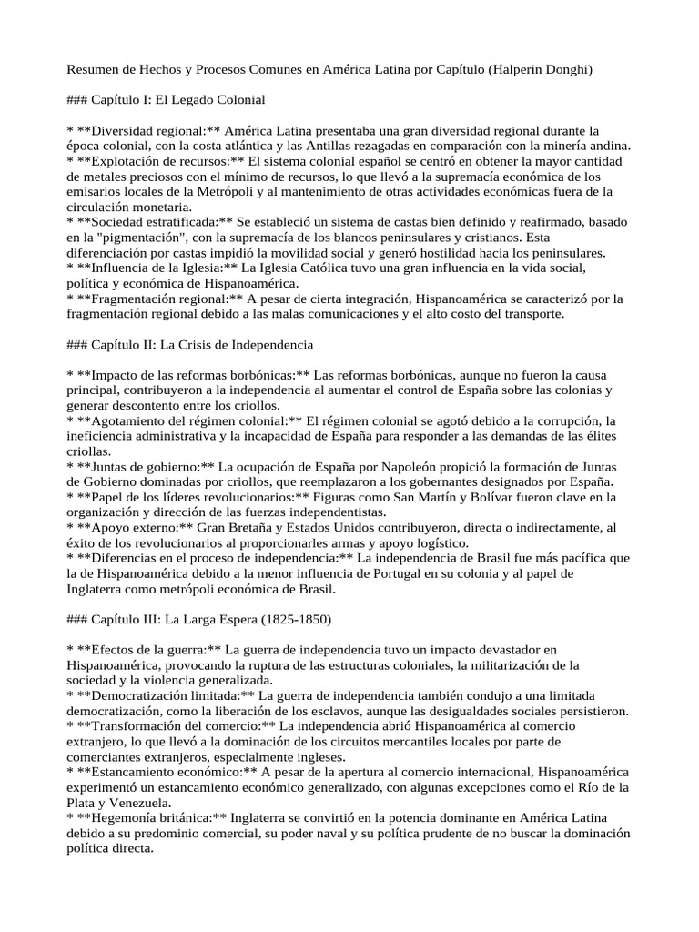 Resumen Final Latina | PDF | Colonialismo | España