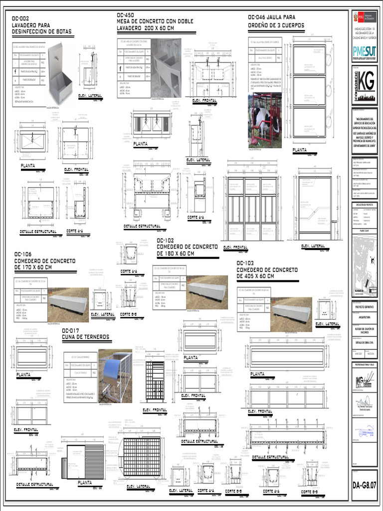 06-Kg1909-Da-G8.07-08 - Bloque G8-Det Obra Civil-Ok | PDF