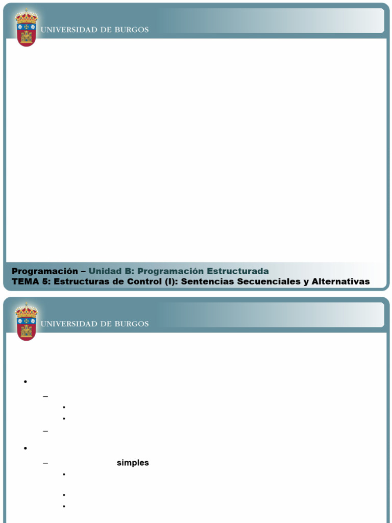 T5 - Estructuras de Control (I) - Sentencias Secuenciales y ...