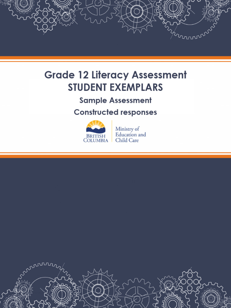 Grade 12 Literacy Sample Assessment B Constructed Response | PDF ...