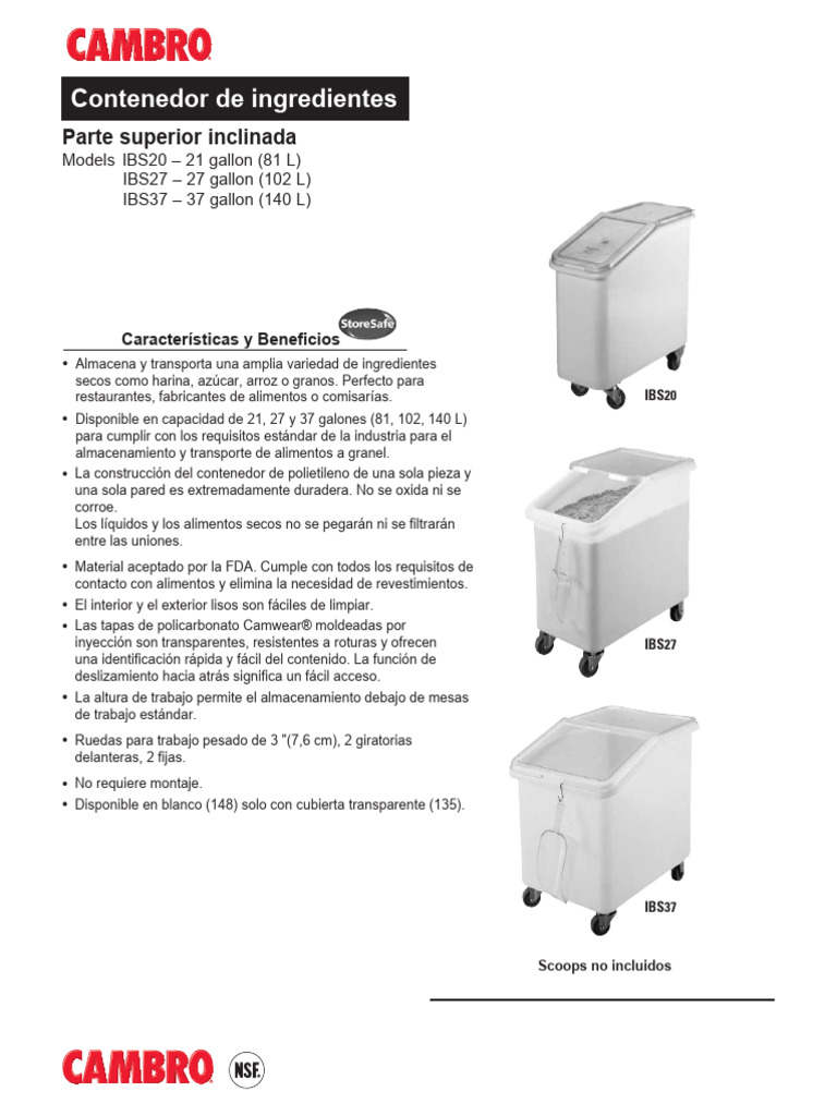 Cambro - Ibs27 | PDF