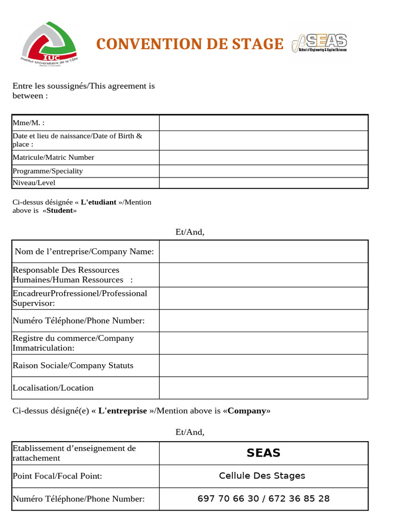 Convention de Stage: Guide Pratique | PDF | Business